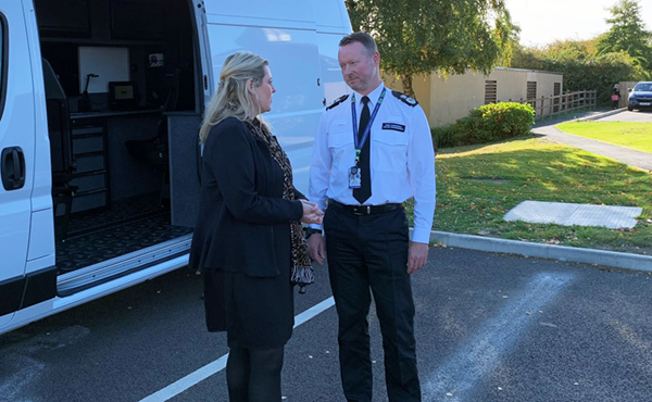 Minister praises force’s approach to victims after visit to digital ...